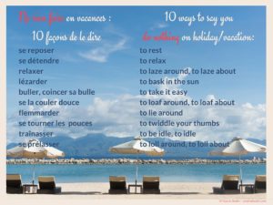 10 ways to say you “do nothing” in English & in French | Yolaine Bodin