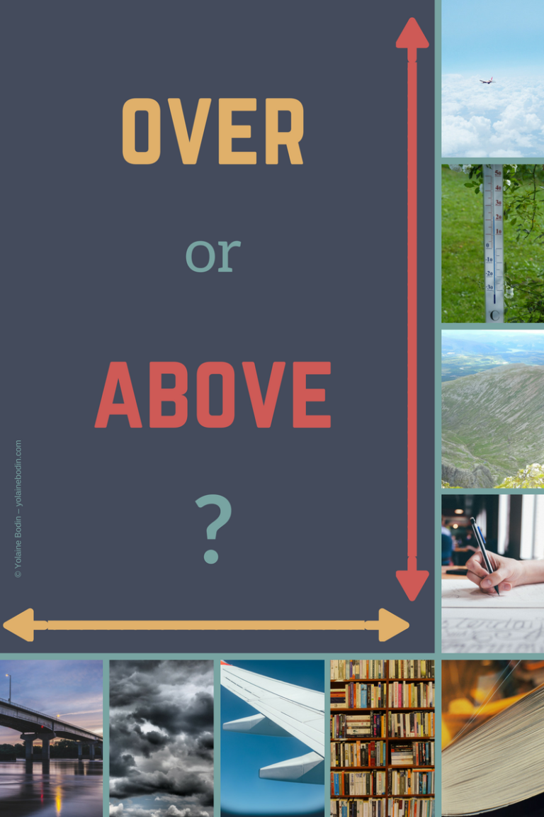 What's the difference between over and above? | Yolaine Bodin