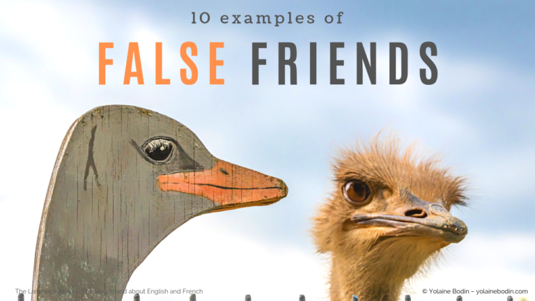 False friends in English and French: 10 examples to know | Yolaine Bodin